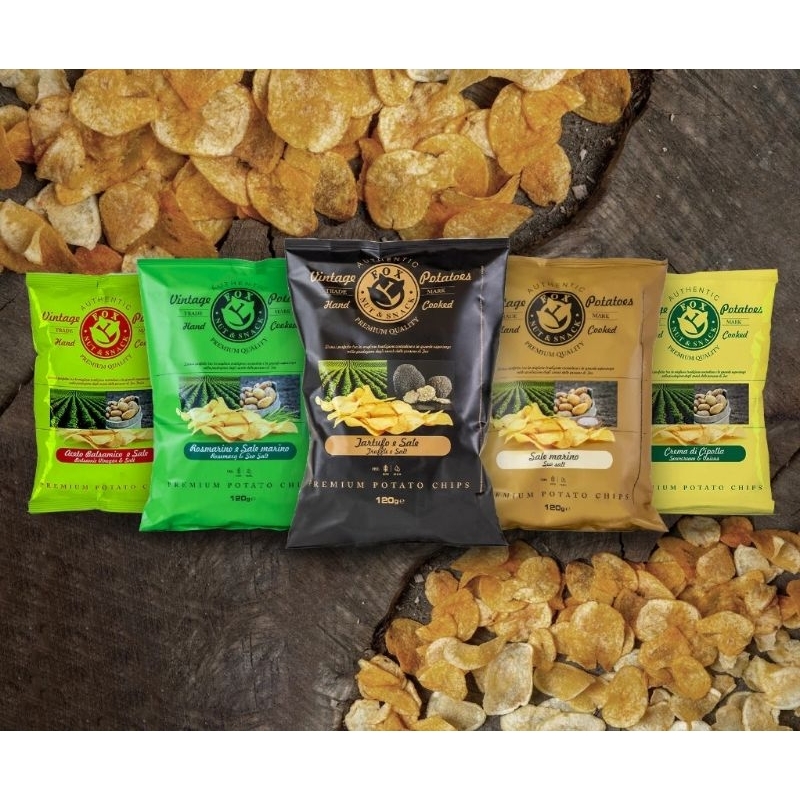 FOX Nut & Snack Truffle Salt/Sea salt/Rosemary Premium Potato Chips ...