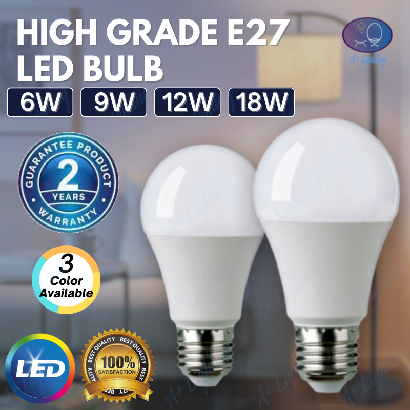 6W/9W/12W/18W HIGH QUALITY LED BULB E27 MENTOL LAMPU DOWNLIGHT TABLE ...