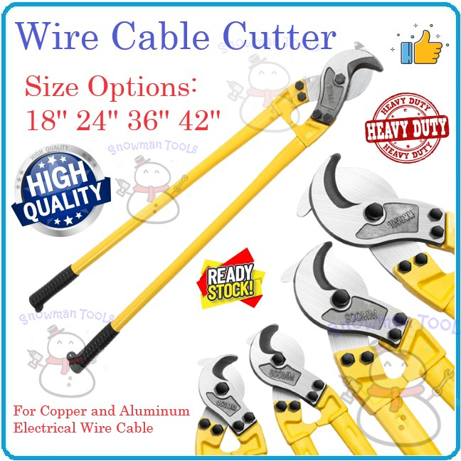 HEAVY DUTY 18'' 24'' 36'' WIRE CABLE CUTTER Copper Aluminum Electrical ...