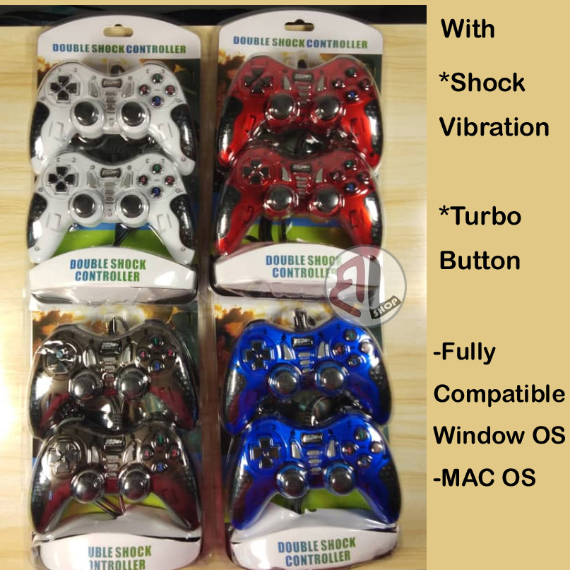 Single/Twin Usb Controller /Games Pad With Turbo Button Shock Vibration ...