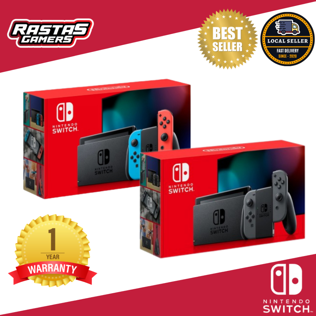 New Nintendo Switch V2 Console (1Years Warranty) | Shopee Singapore