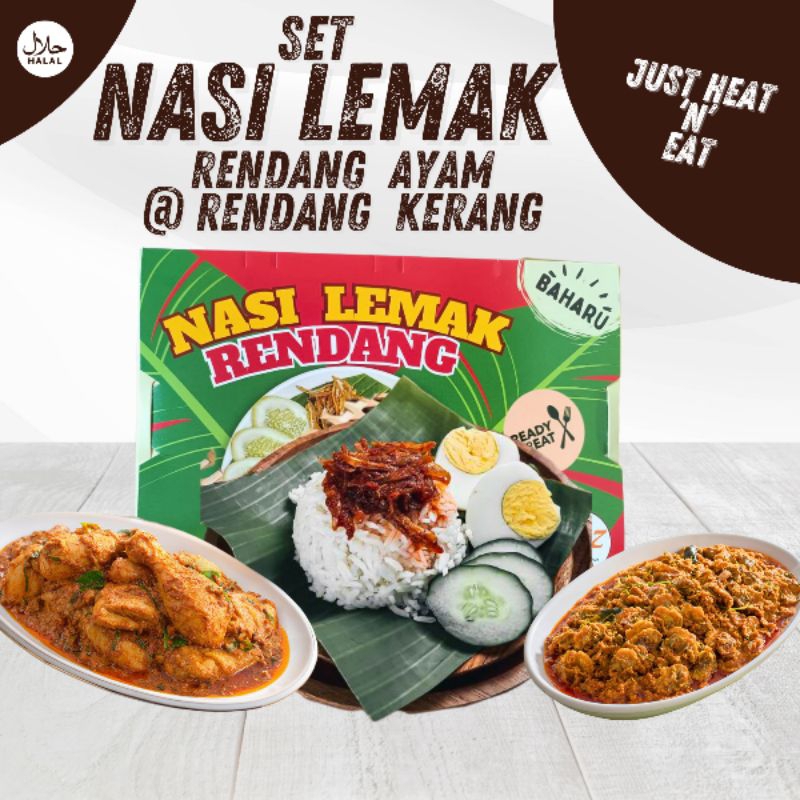 Set Of NASI Gemuk rendang Chicken @ rendang Shells to Eat Chicken ...
