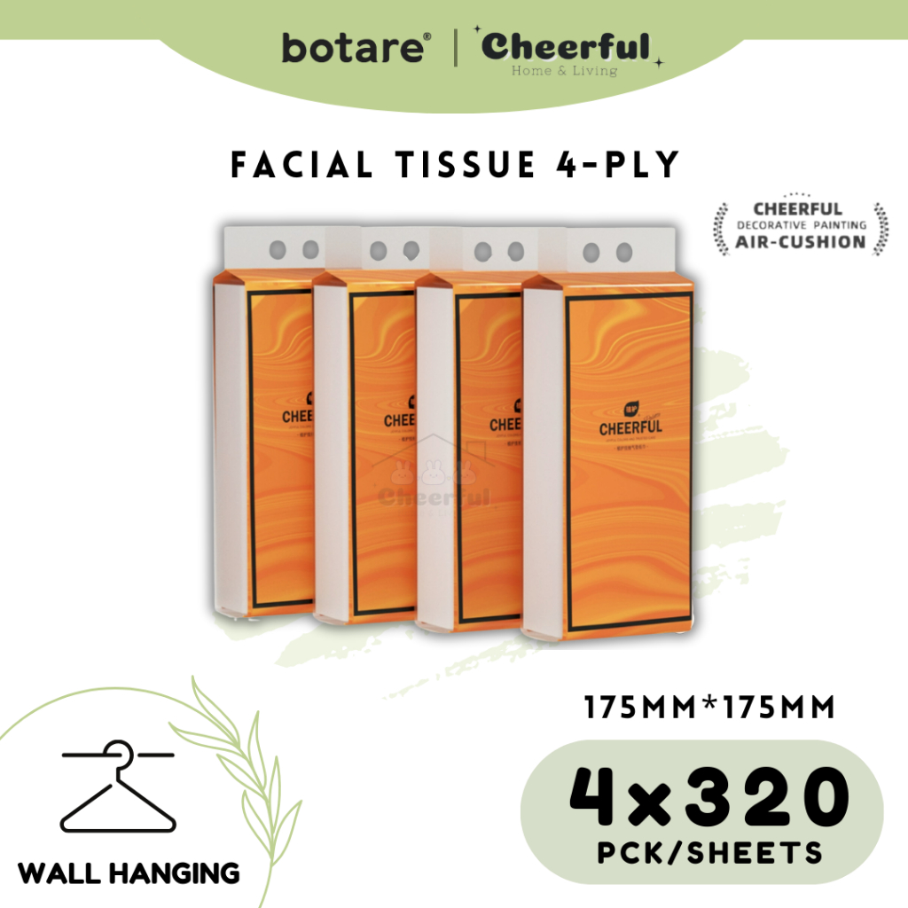 Botare SUPER BALOI Cheerful Facial Tissue Soft pack baby Tissue Paper 4 ...