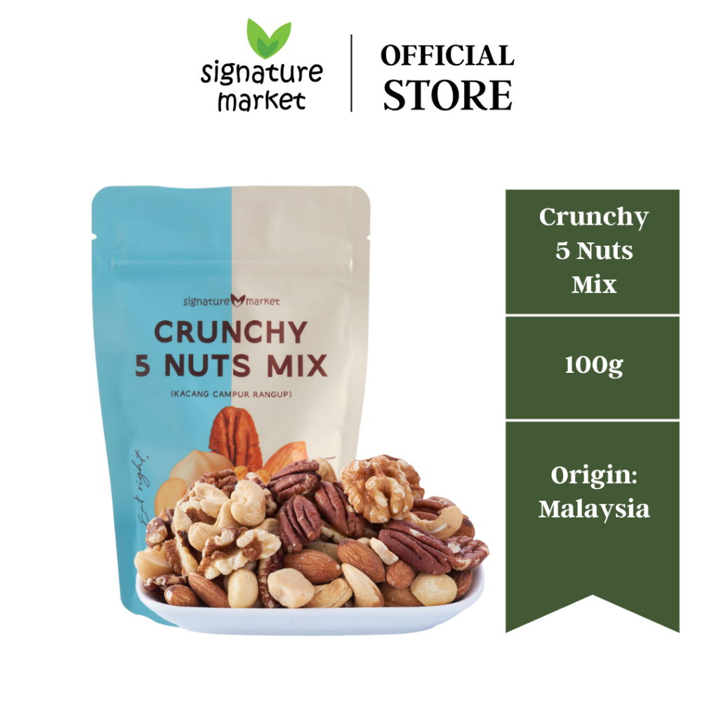 Signature Market Crunchy 5 Nuts Mix (100g) | Shopee Singapore