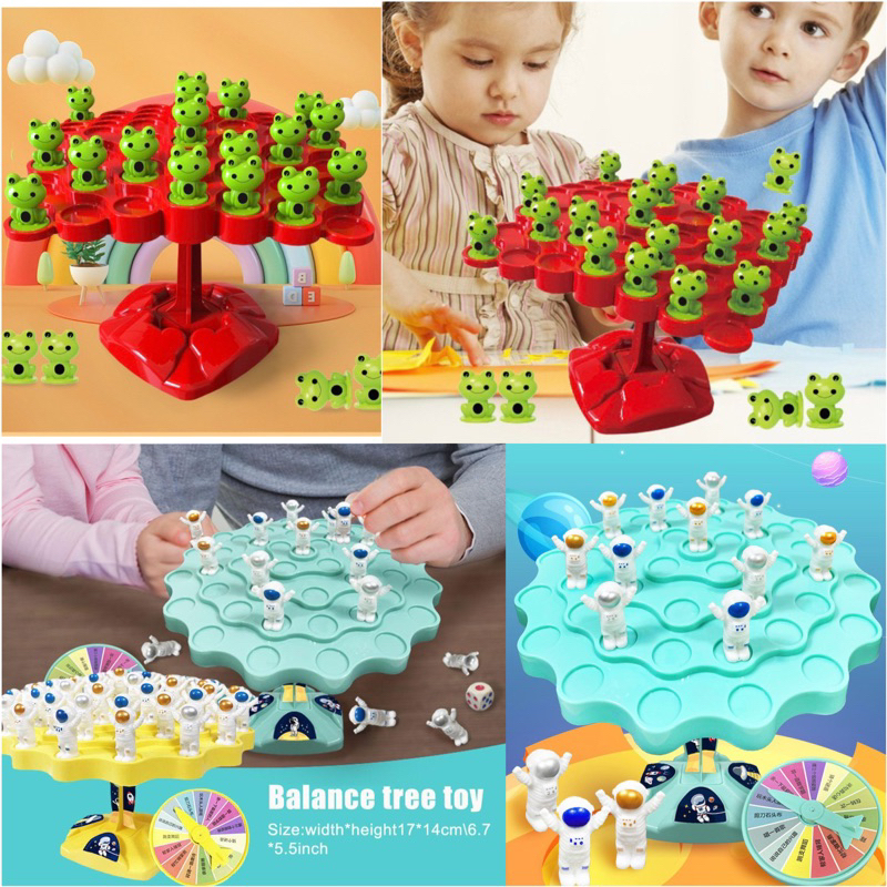 Frog Stackable Balance Tree Toy Thinking Training Puzzle Toys Learning ...