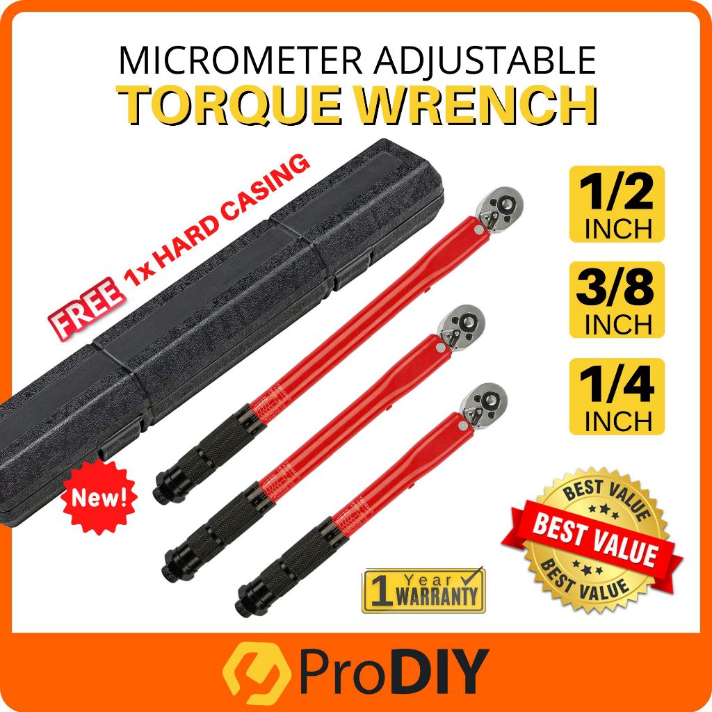 Driver Click Adjustable Micrometer Red Handle Torque Wrench Torque ...