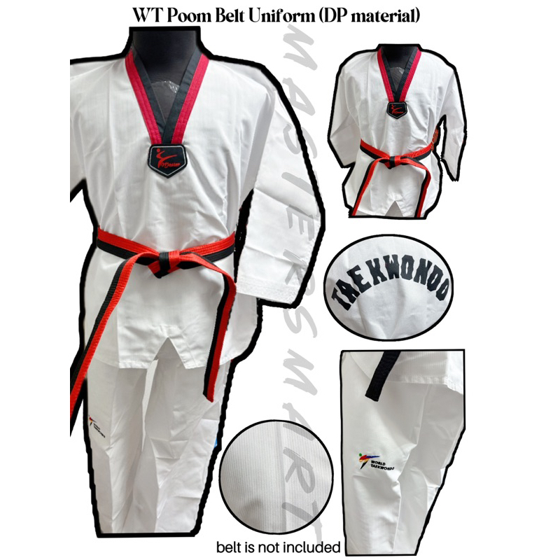 WT POOM BELT UNIFORM TAEKWONDO (DP MATERIAL) | Shopee Singapore