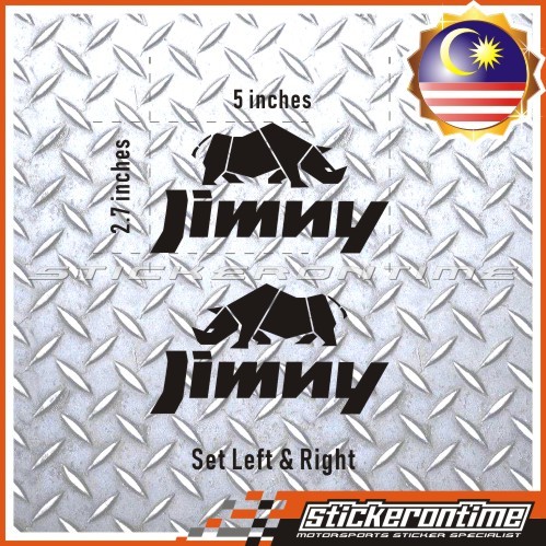 Car Sticker Set Left and Right Suzuki Jimny Rhino 4x4 offroad adventure ...