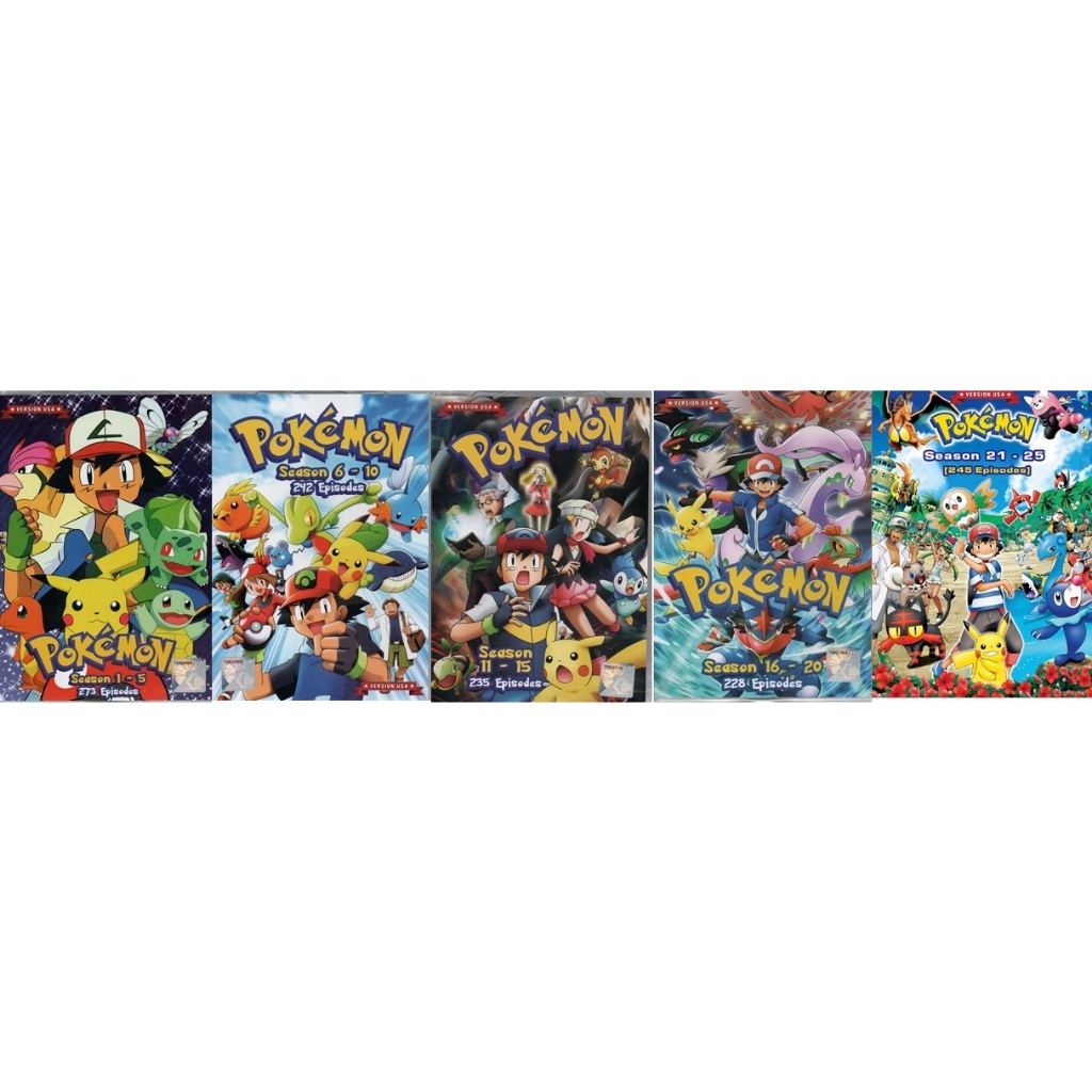 Anime DVD Pokemon Complete Series Season 1-25 Vol.1-1223 End (USA ...