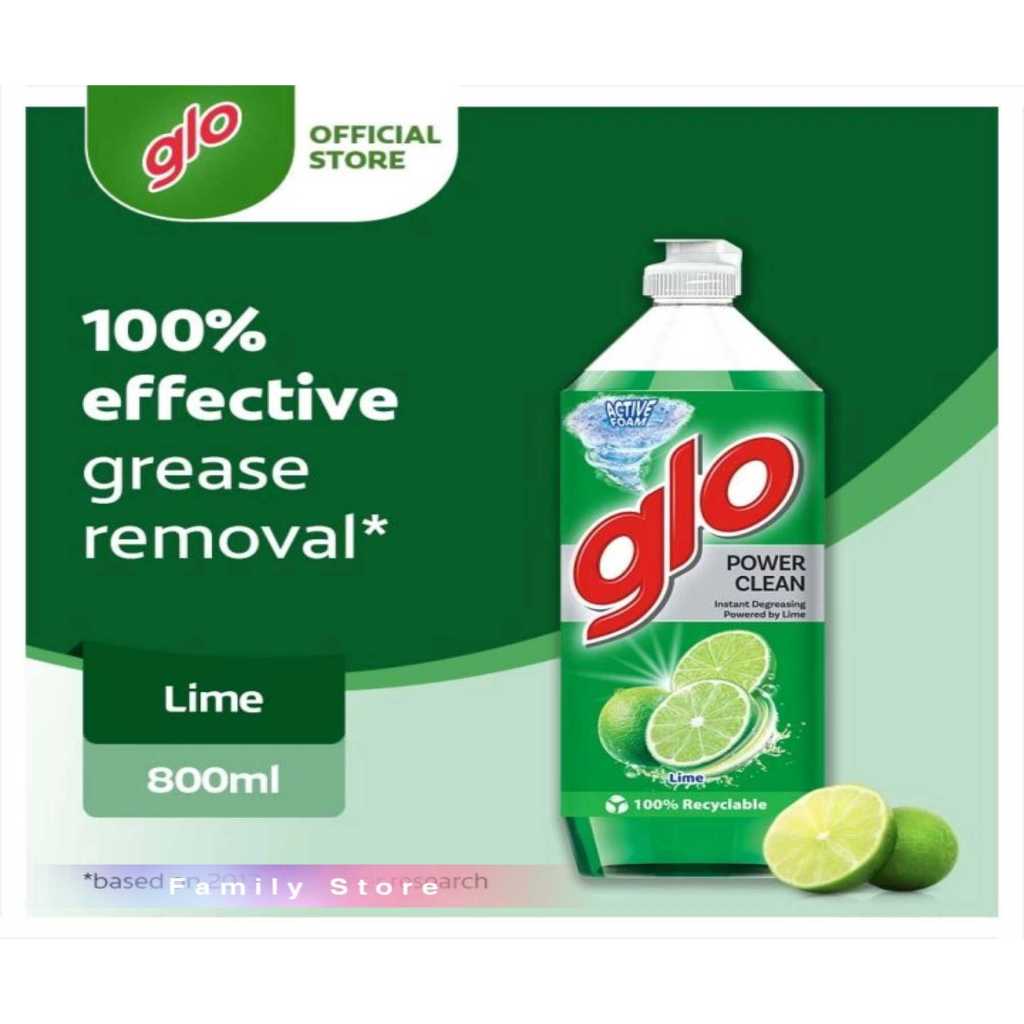 Glo Active Foam Lime Dishwash Liquid 800ml | Shopee Singapore