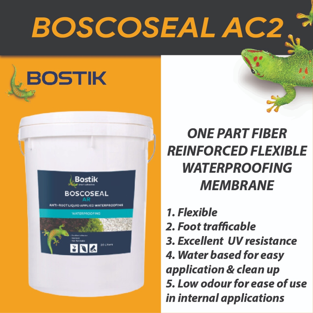 Bostik Boscoseal RC2 Flexible Acrylic Waterproofing Membrane 柔性丙烯酸防水卷材 ...