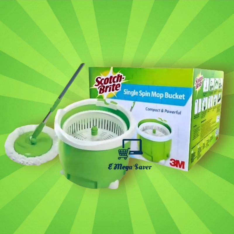 3M Scotch-Brite Single Spin Mop Bucket Spin Mop Mop & Bucket Set Mop ...