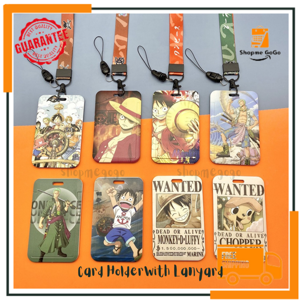 Gear 5 Luffy Zoro Anime Card Cases Card Lanyard Cosplay Badge ID Cards ...