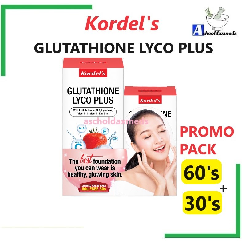 Kordel's Glutathione Lyco Plus with L-Glutathione,ALA,Lycopene,Vit C ...