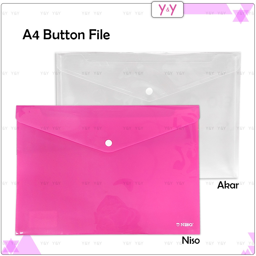 A4 Button File / A4 Paper File Folder / Pocket File / Button Folder ...