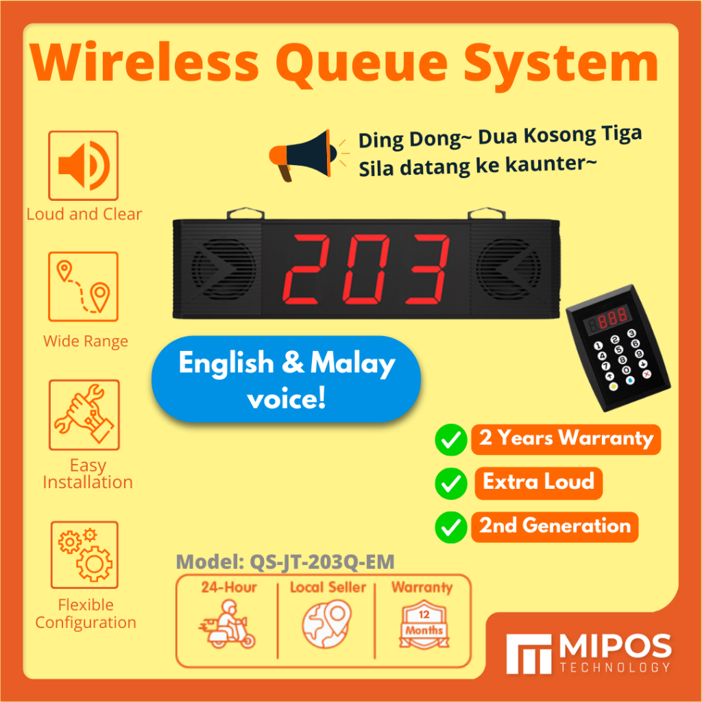 Wireless Queue Calling System | Malay & English Version | 3-Digit QMS ... Wireless Queue Calling System | Malay & English Version | 3-Digit QMS ...