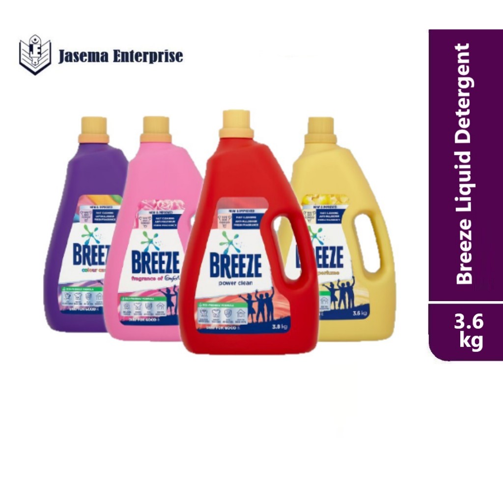 Breeze Liquid Detergent 3.6kg Power Clean | Comfort | Luxury Perfume ...