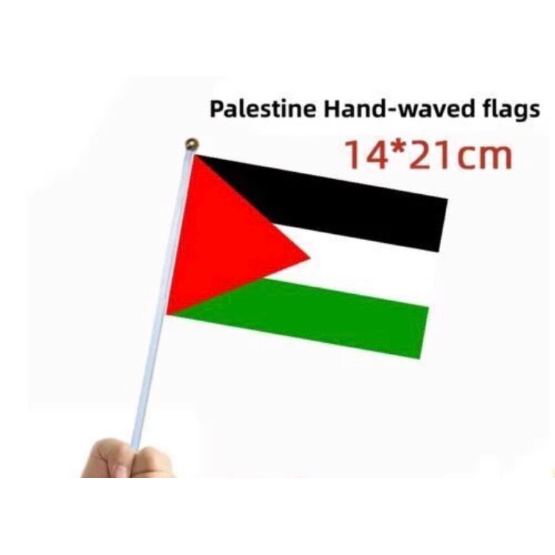 Palestine Stick Flag 14x21cm / Palestinian Small Mini Hand Flags With ...