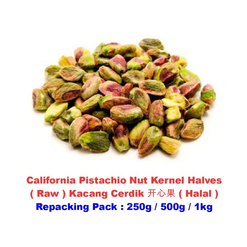Raw California Pistachio Nut Kernel Halves Kacang Cerdik 开心果 ( Halal ...