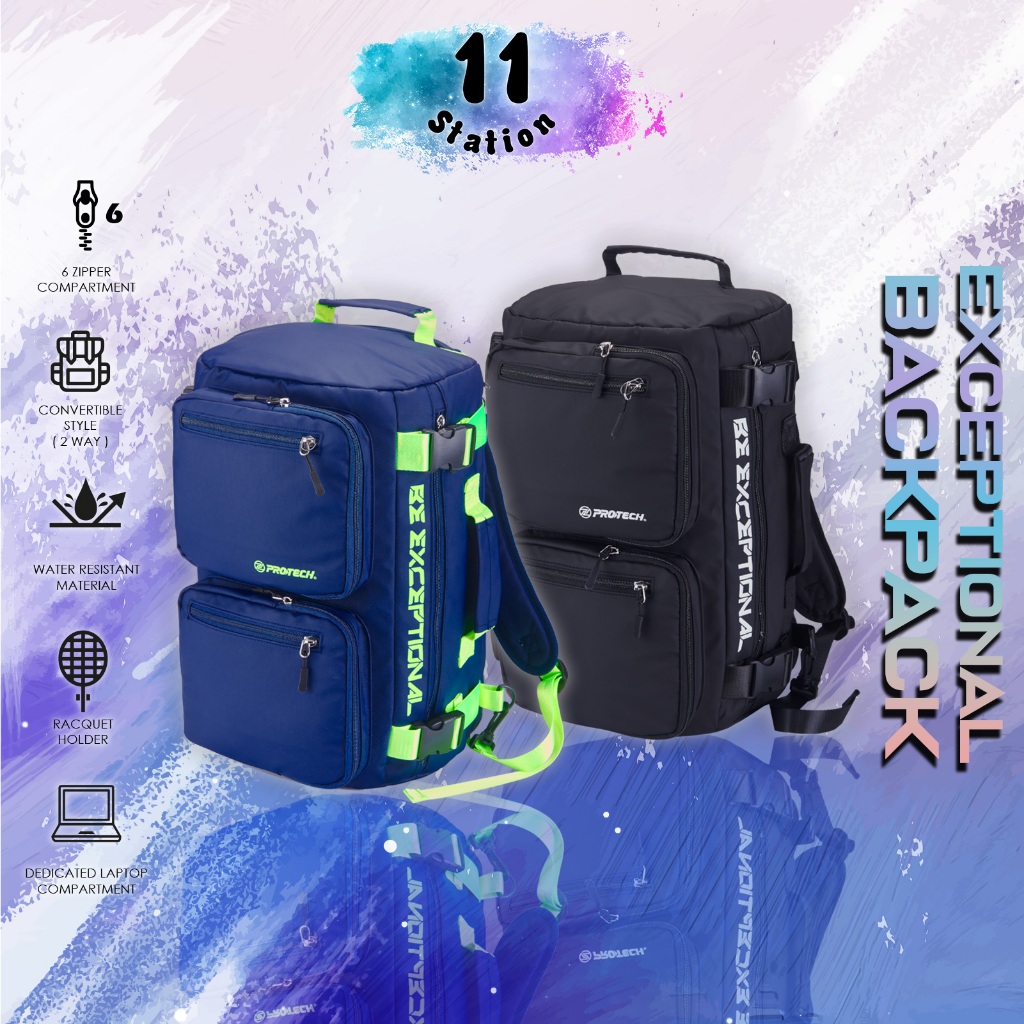 PROTECH EXCEPTIONAL Badminton Backpack (3 Styles Convertible ) | Shopee ...
