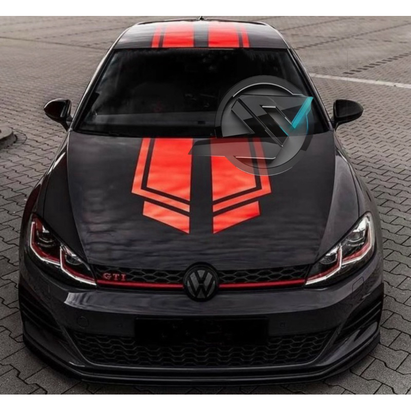 S1194 1Set 3pcs Volkswagen Golf GTI Car Body Stripe Vinyl Decal Sticker ...