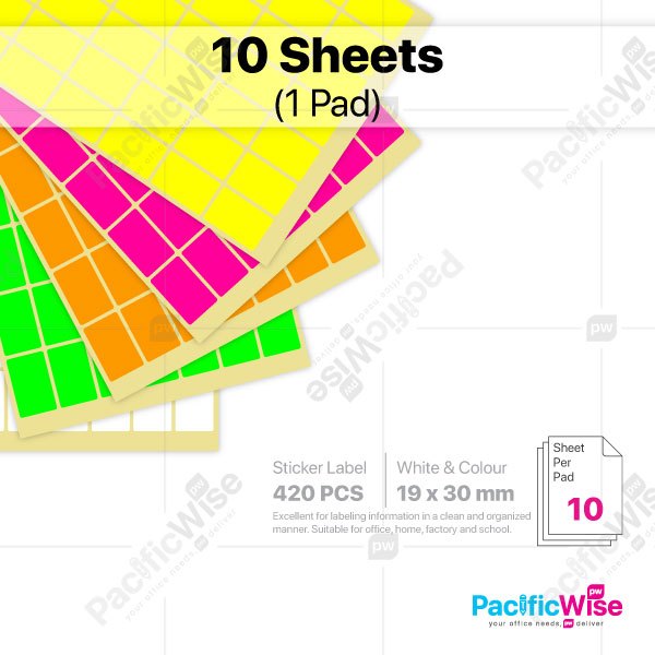 Rectangle Sticker Label/Rectangular Adhesive Label/Sticker Label/19mm x ...