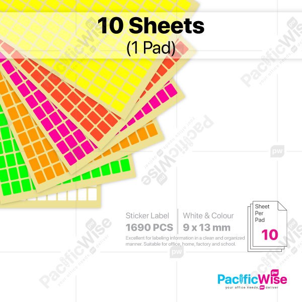 Rectangle Sticker Label/Rectangular Adhesive Label/Sticker Label/9mm x ...