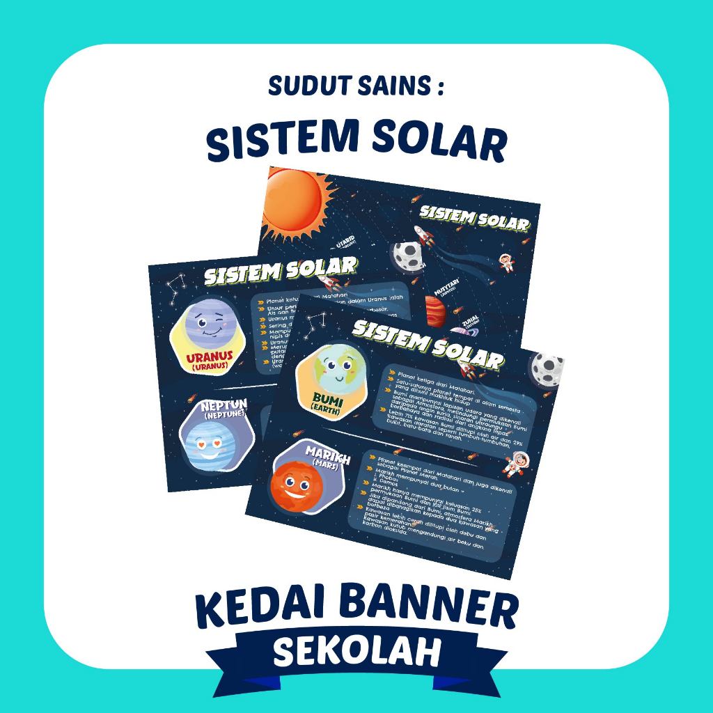 Suria System Chart | Solar System | Science Fuel | Corner Of Science ...