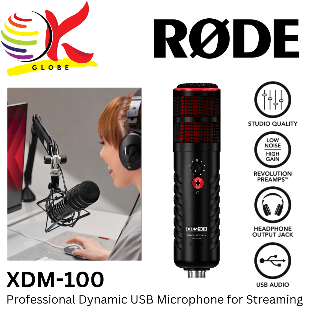 RODE XDM-100 PROFESSIONAL DYNAMIC USB MICROPHONE WITH REVOLUTION ...