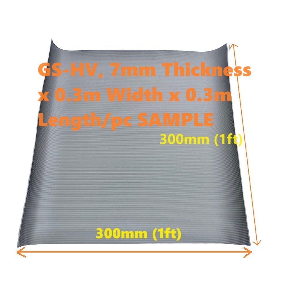 GS-HV High Voltage Electrical Insulation Mat, 7mm x 0.3m x 0.3m SAMPLE ...
