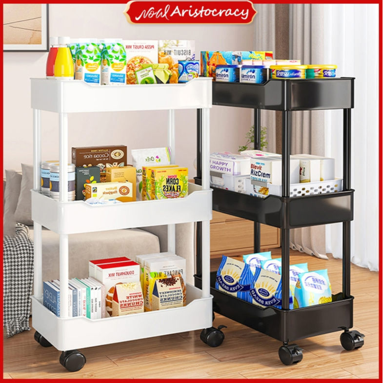 [Shopee Choice] 4 Tier Trolley Rack Kitchen Rack Organizer Storage ...