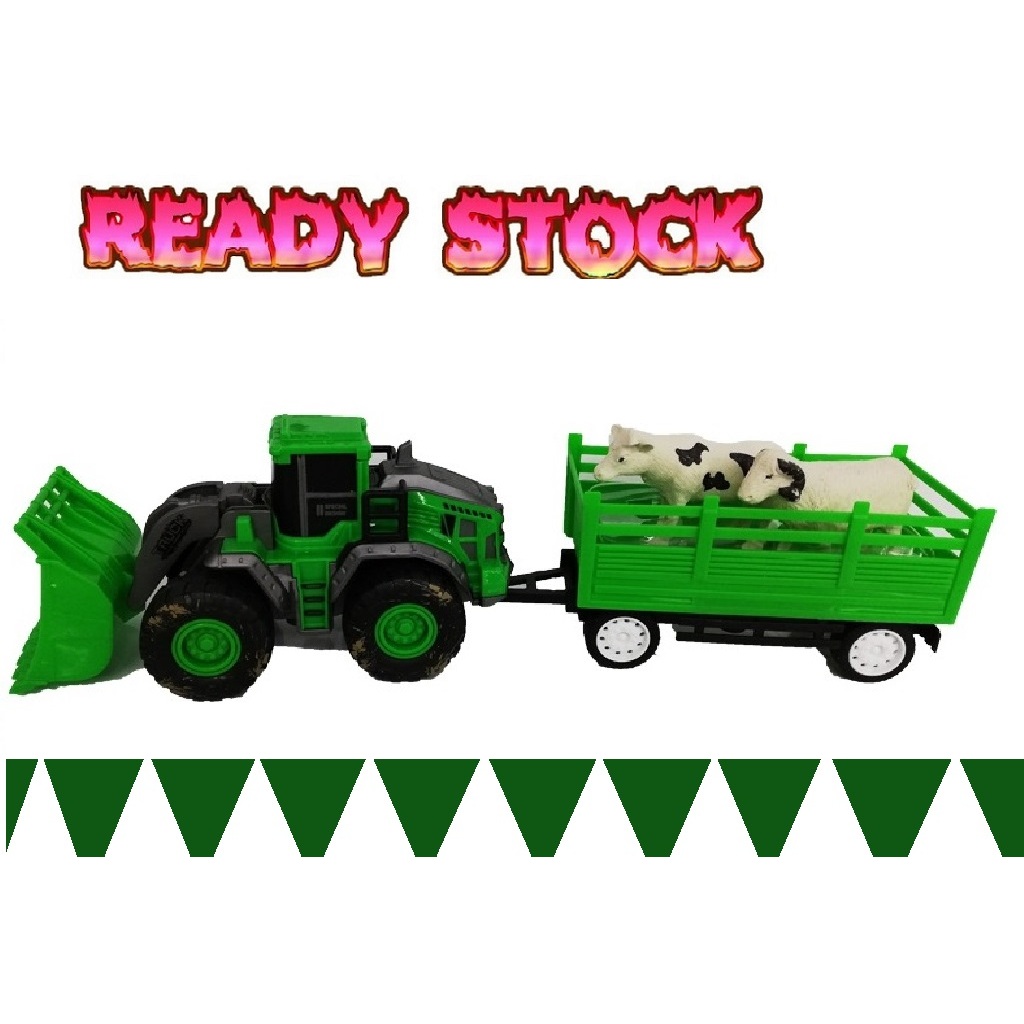 Simulation Tractor With Animal Farmer Car Toy Play Set For Kid Vehicle ...