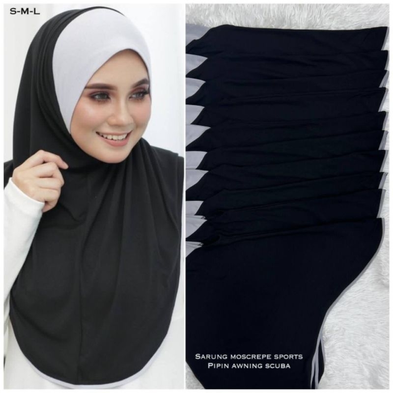 TUDUNG SUKAAN PIPING 2 TONE IBUGRANG (KAIN KOREAN MOSCREPE) | Shopee ...