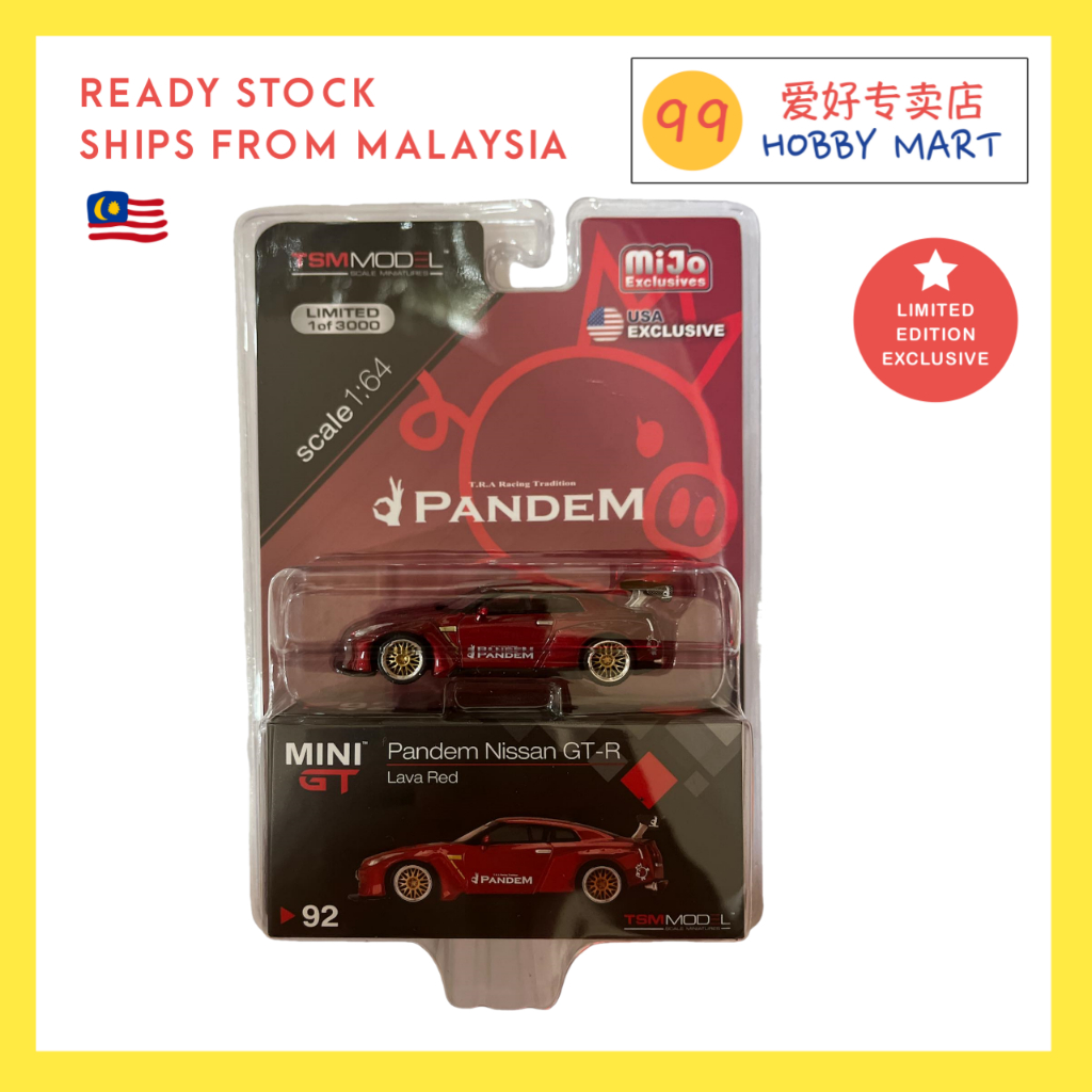 Mini GT 92 Nissan GTR GT-R R35 Pandem Lava Red Blister | Shopee Singapore