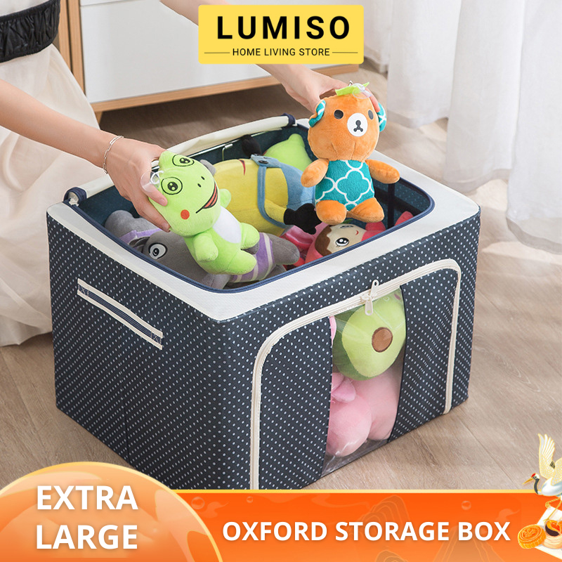 LUMISO 72L/100L Oxford Large Storage Box Foldable Detachable Clothes ...