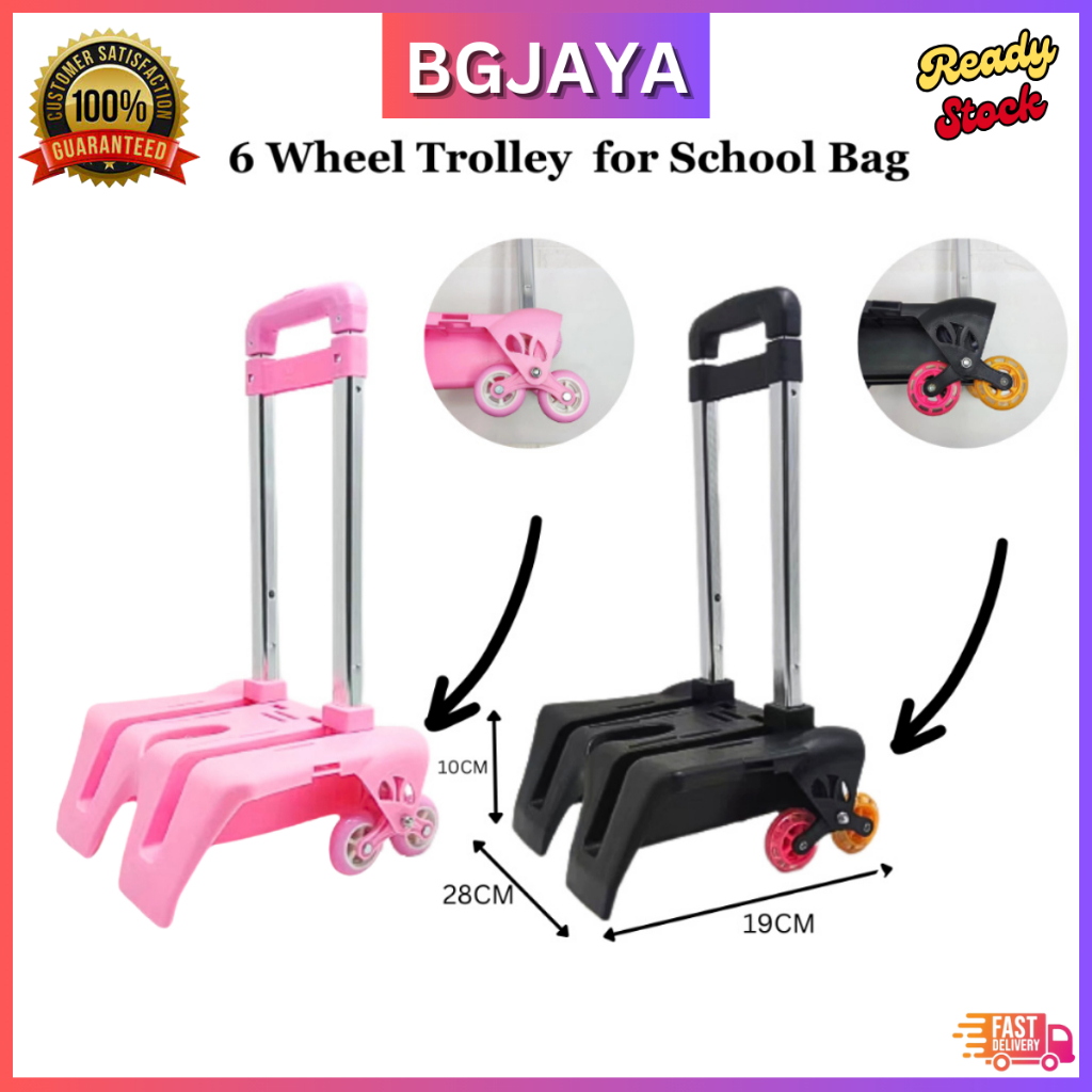 High Quality High Heel 6 Wheel Trolley For School Bag Staircase Bag ...