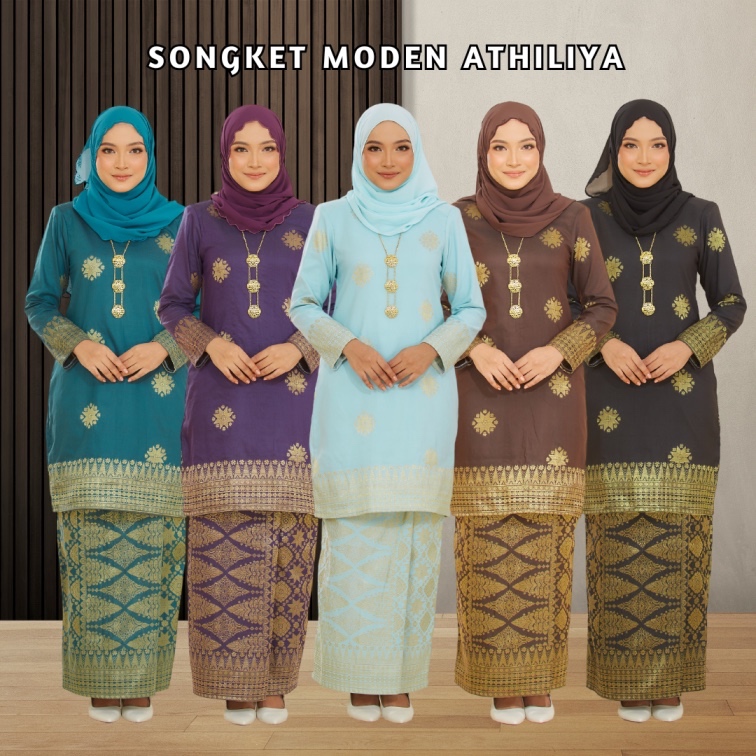 BAJU RAYA 2025 VIRAL KURUNG MODEN SONGKET TENUN COTTON BUNGA TABUR RICH ...