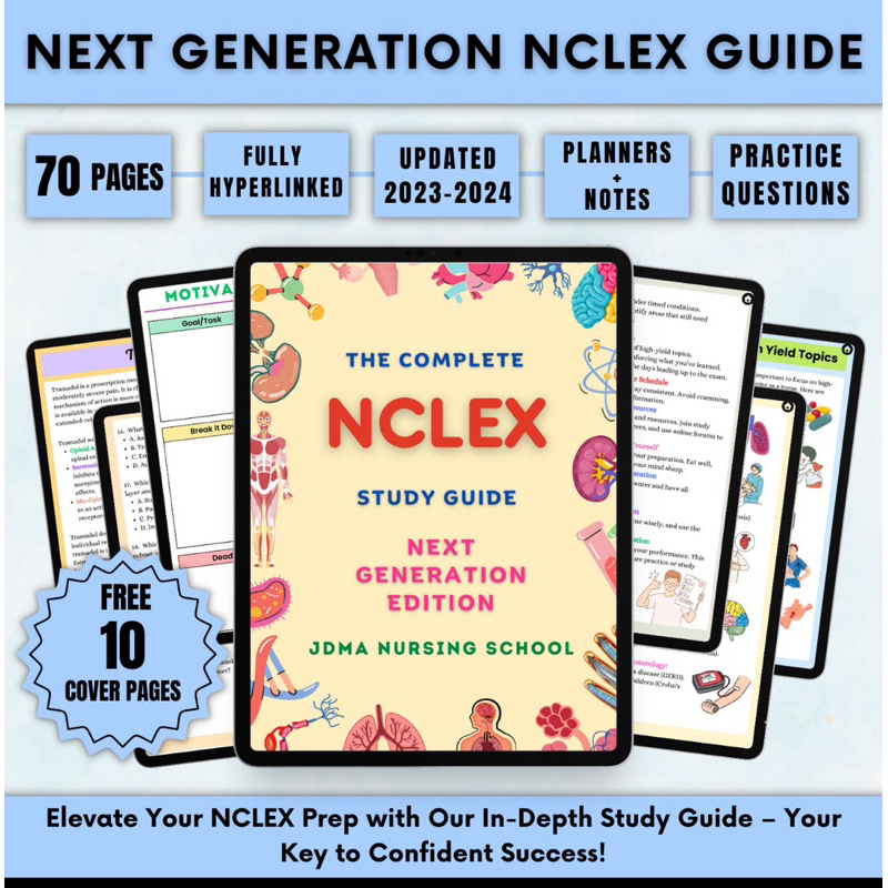 NCLEX Bundle for Next Gen NCLEX 2023 with 10 cover pages | nclex notes ...