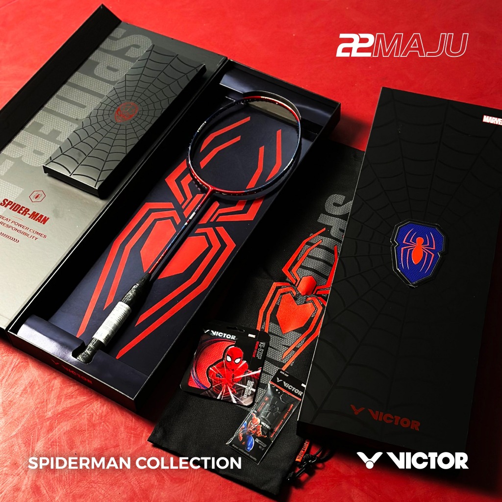 ViCTOR SPIDER-MAN Racket Set Collection ( Free Stringing Services ...
