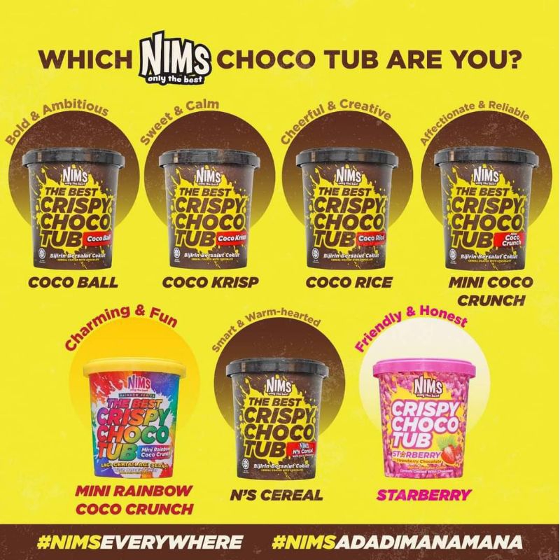 NIMS Crispy Choco Tub Coklat Cereal 250gm 1 Tub / Choco Albab | Shopee ...