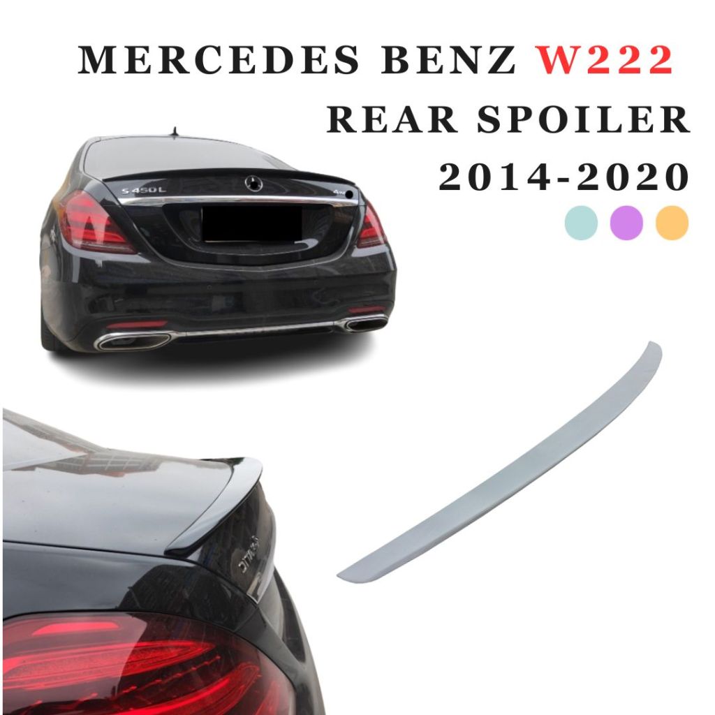 Mercedes Benz S Class W222 AMG Style Rear Spoiler - Gloss Black ...