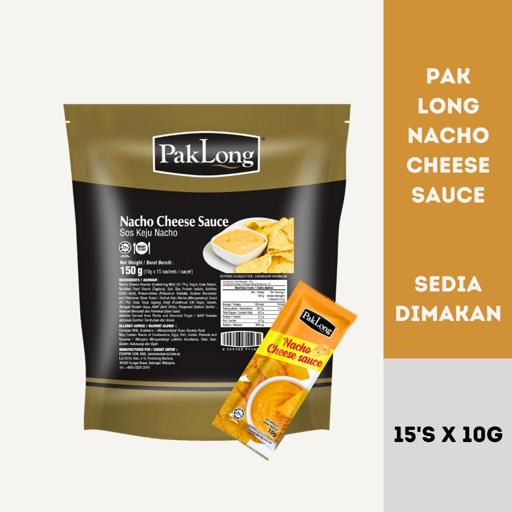 Pak Long Nacho Cheese Sauce 15 Sachets x 10g | Shopee Singapore