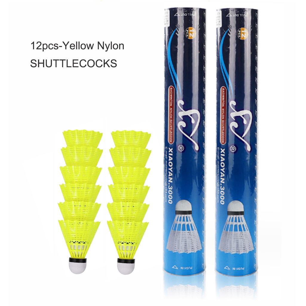 12PCS Goose Feather Shuttlecocks Badminton Outdoor Sports White Shuttlecocks For Game Training ...