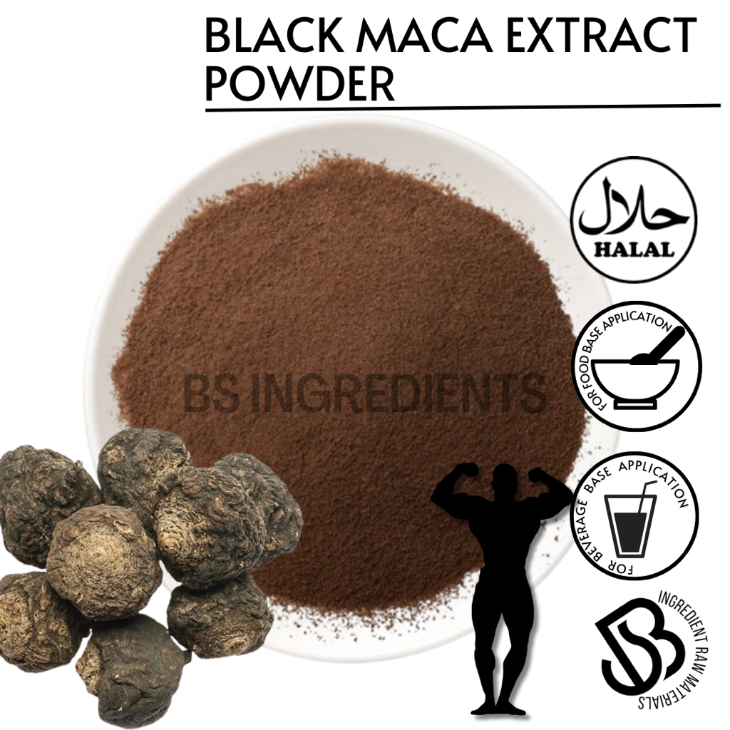 Serbuk Maca Hitam Ekstrak/Extract Powder/ Black Maca Roots/黑玛咖粉 10g ...