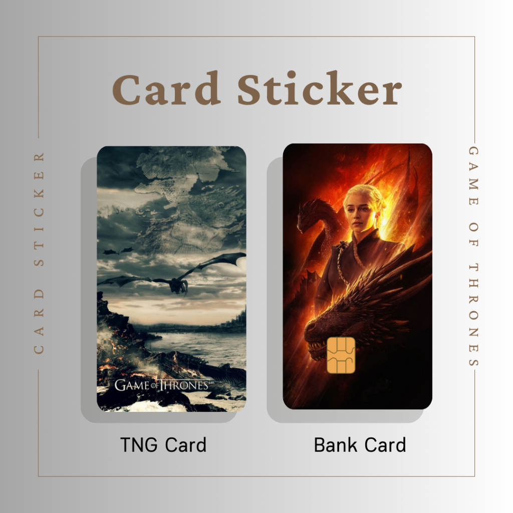 GAME OF THRONES CARD STICKER - TNG CARD / NFC CARD / ATM CARD / ACCESS ...