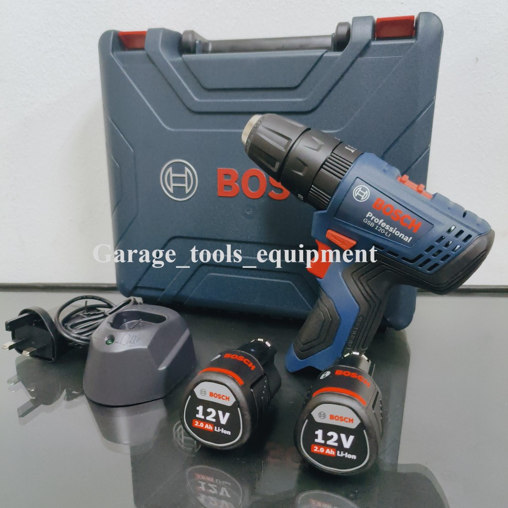 BOSCH 12V Impact Drill & Cordless Drill | GSB120-LI Complete Set ...