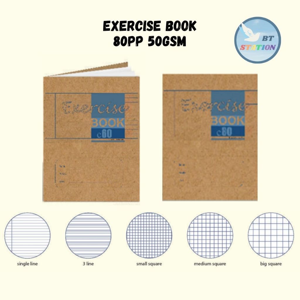 Standard Exercise Book 60PP/80PP/100PP 50GSM | Shopee Singapore