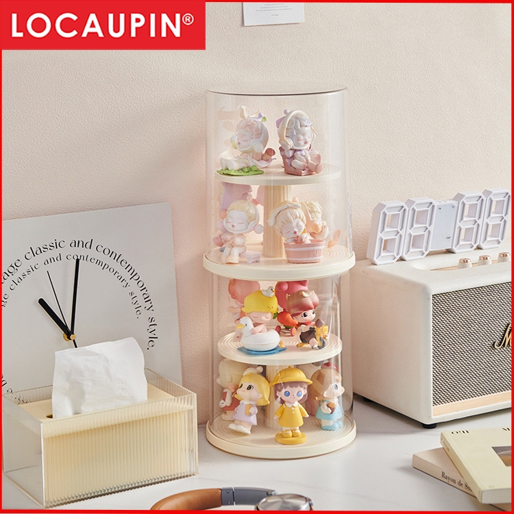Locaupin 360 Rotation Clear Plastic Storage Display Case, Model Display ...