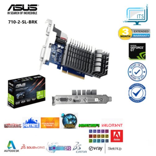 ASUS GeForce GT610, 2GB-GDDR3 (GT610-SL-2GD3-L) | VGA - HDMI - DVI ...
