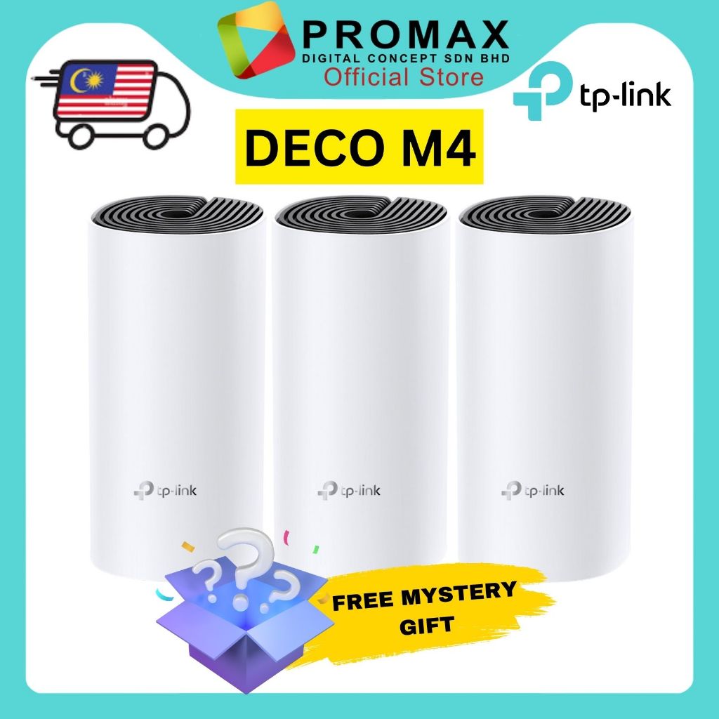 TP-Link Deco M4 AC1200 Gigabit Mesh Wireless Wifi Router System 2.4GHz ...